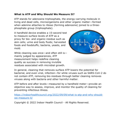 What is ATP and Why Should We Measure It? – Indoor Health Council